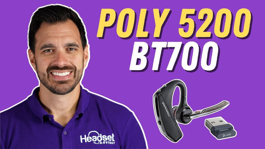 New Poly Voyager 5200 UC With BT700 Adapter