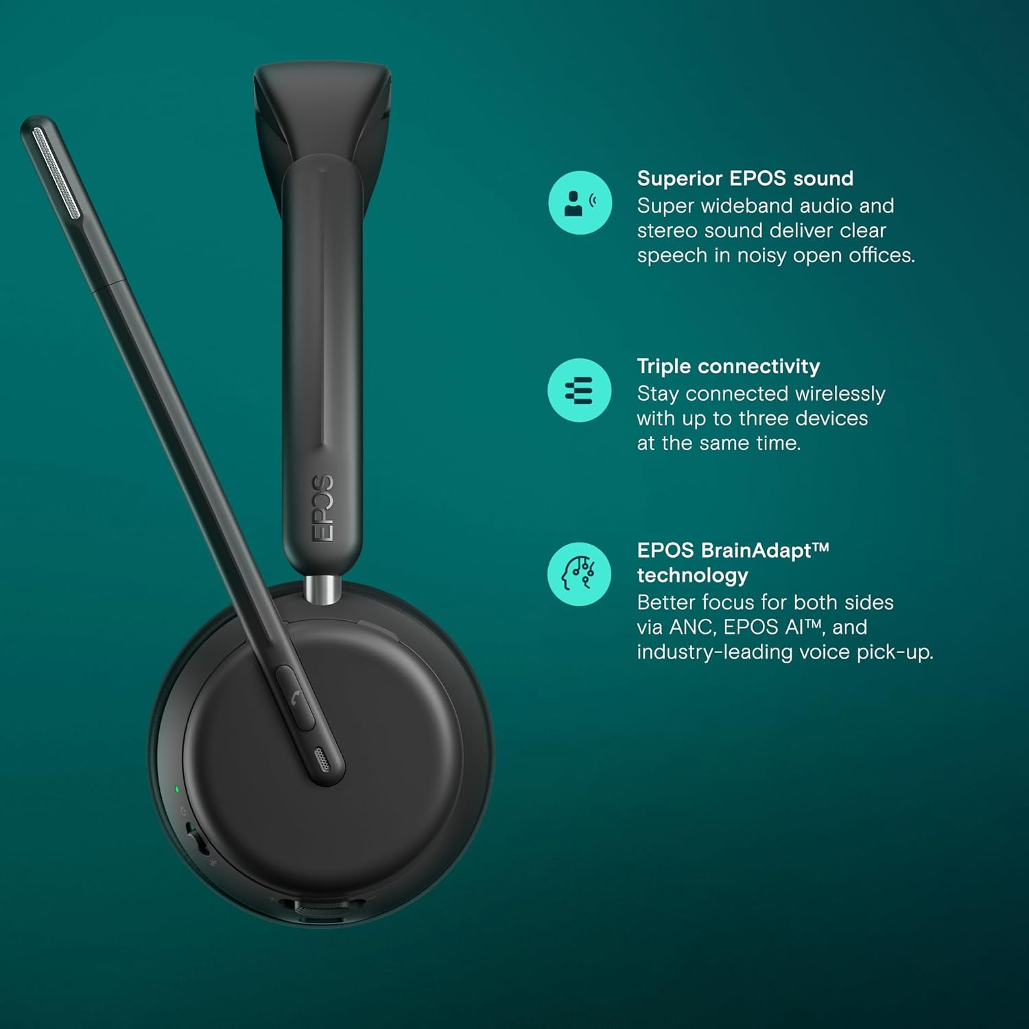 EPOS Impact 1000 Single Speaker Noise Canceling Headset with Mic