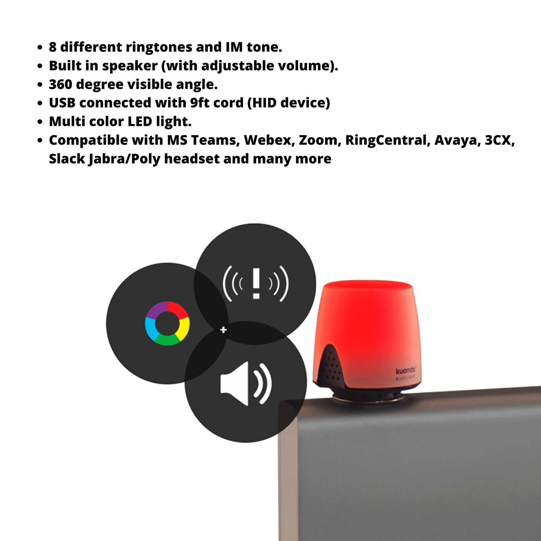 Kuando UC Omega Busylight for Computer Softphones